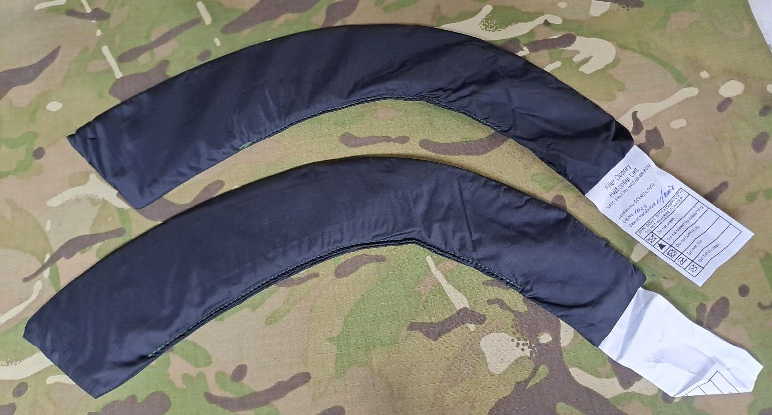 Genuine Army Military Surplus MK2 Osprey Half Collar Filler Plates Bla ...