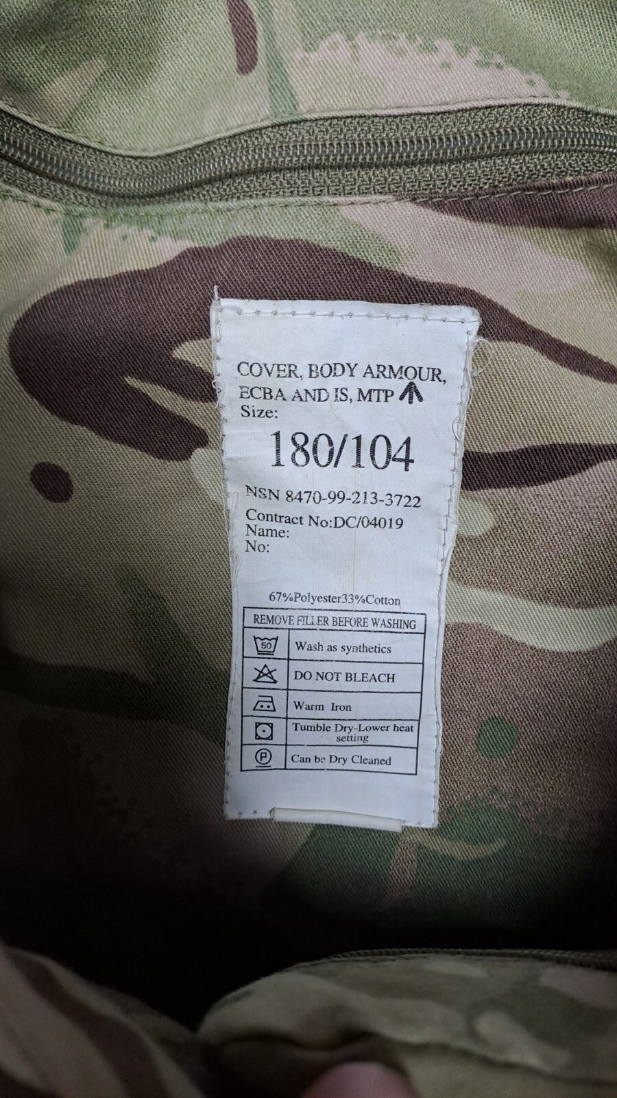 5 X British Army Flak Jackets Soft Combat Body Armour British Army MTP ...