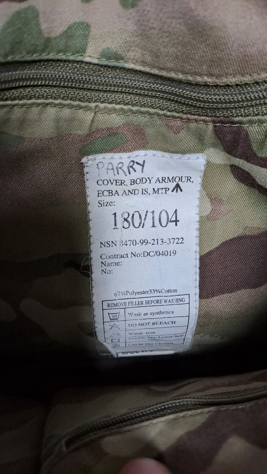 5 X British Army Flak Jackets Soft Combat Body Armour British Army MTP ...